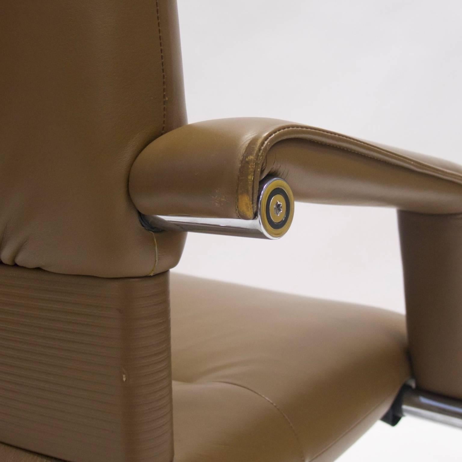 Mario Bellini for Vitra Leather Swivel and Tilt Executive Desk or ...