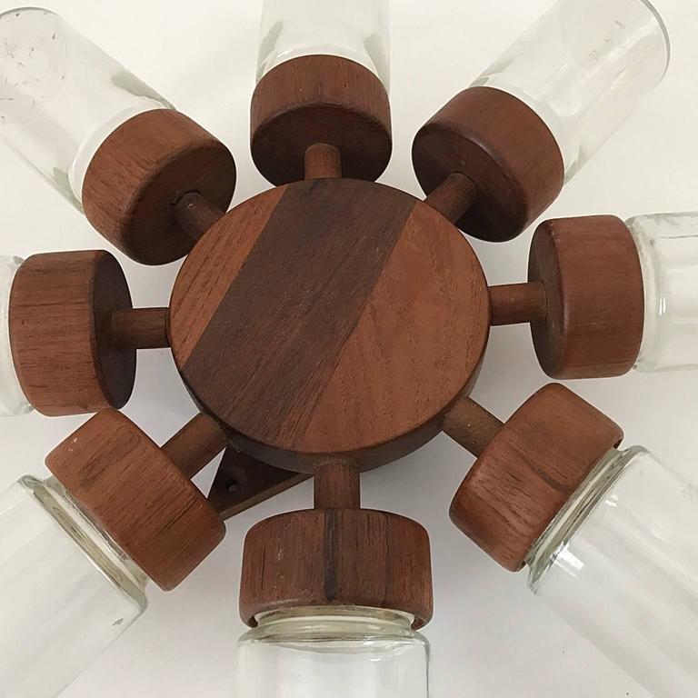 Danish Modern Teak Spinning Digsmed Rotating Spice Rack at 1stDibs ...
