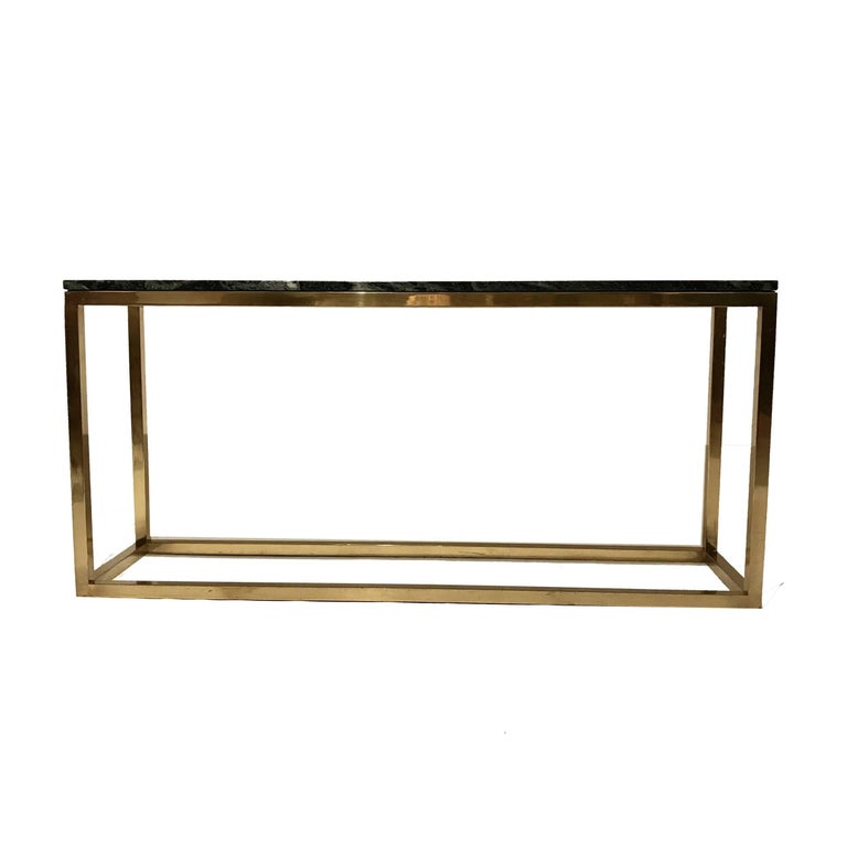 Sleek and Modern Heavy Pace Collection Green Marble and Brass Frame ...