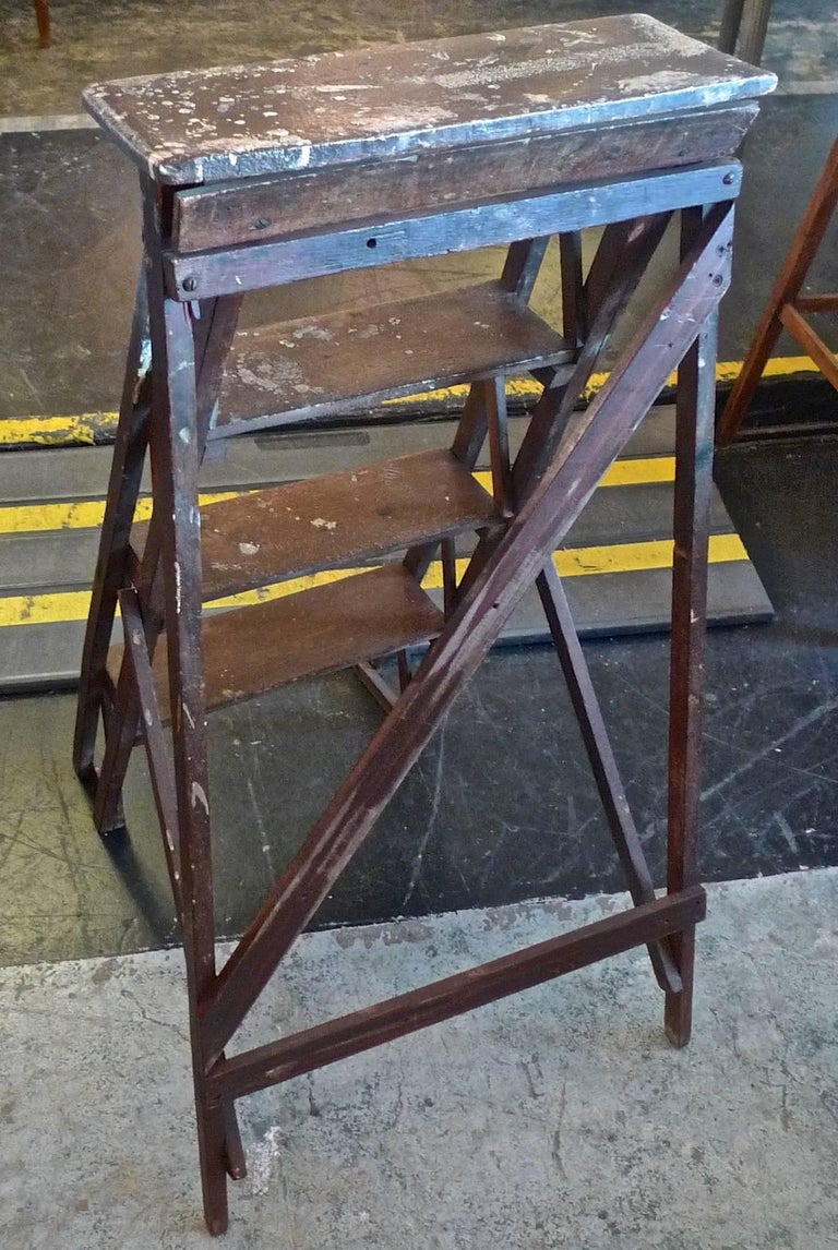 French 19th Century Artist Step Ladder at 1stDibs