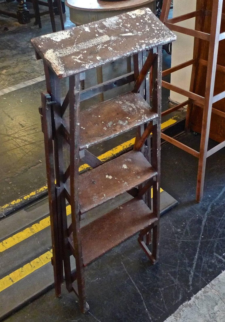 French 19th Century Artist Step Ladder at 1stDibs