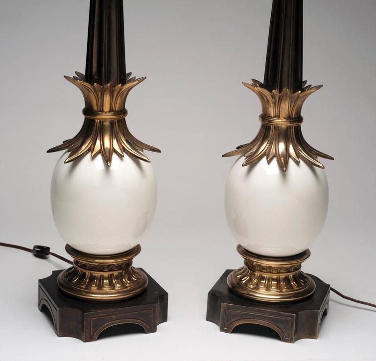 Pair of Stiffel Ostrich Egg Lamps at 1stDibs