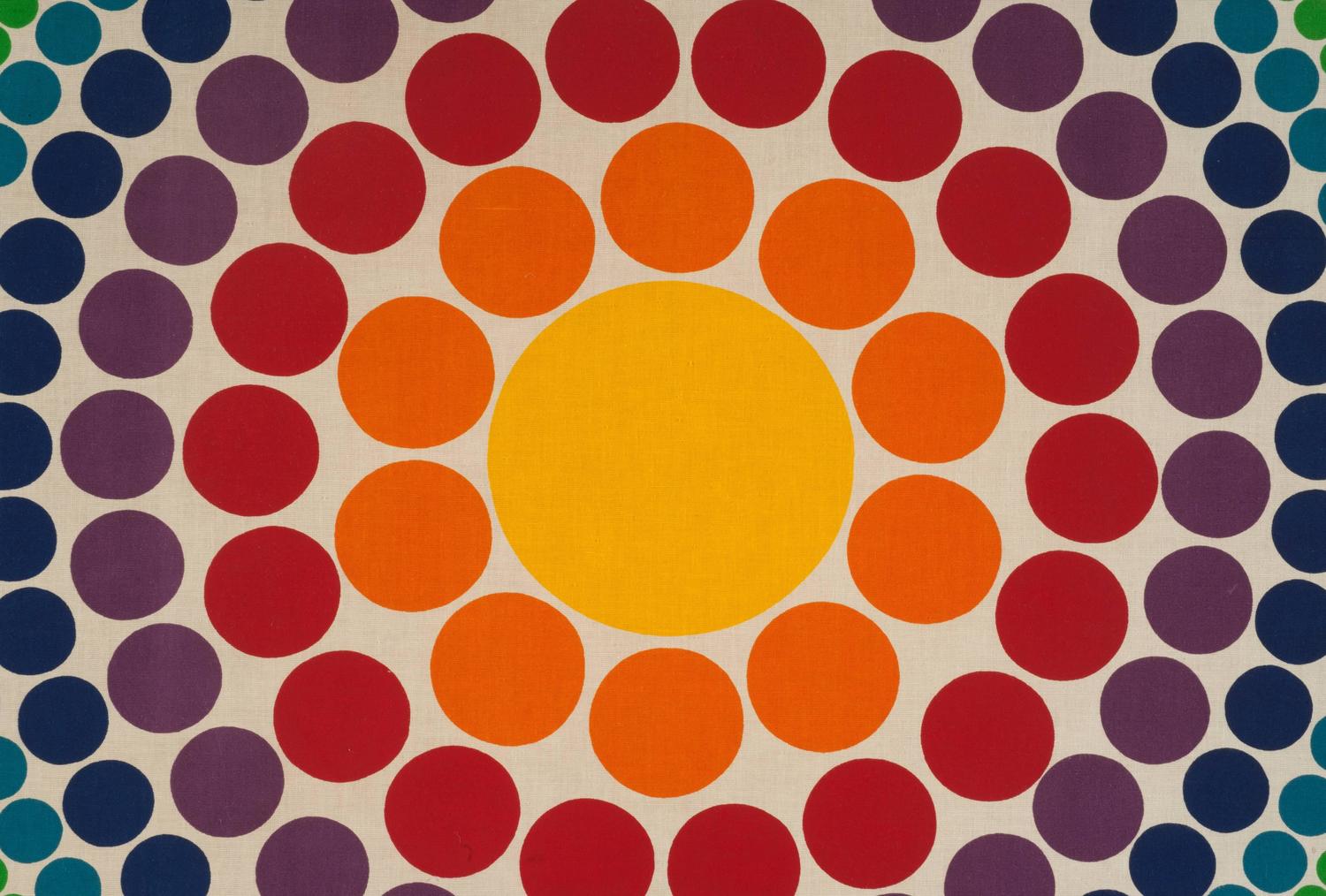 Verner Panton Roulette Circle Fabric Panel, 1965 at 1stdibs