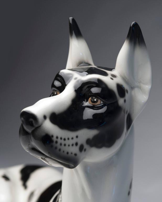 Life Size Great Dane Porcelain Dog Sculpture by Lladro Hispania of ...