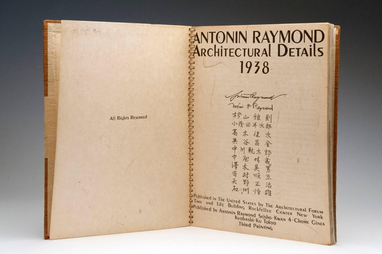 Antonin Raymond 1938 Architectural Details in Japan Modern Architecture ...