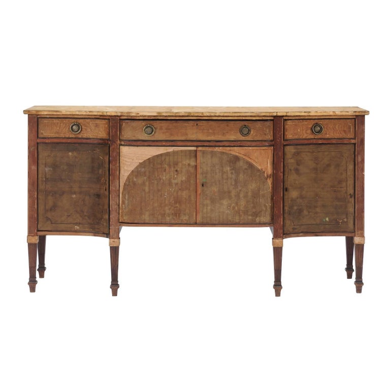French, 1920s, Neoclassical Style Serpentine Front Sideboard with ...