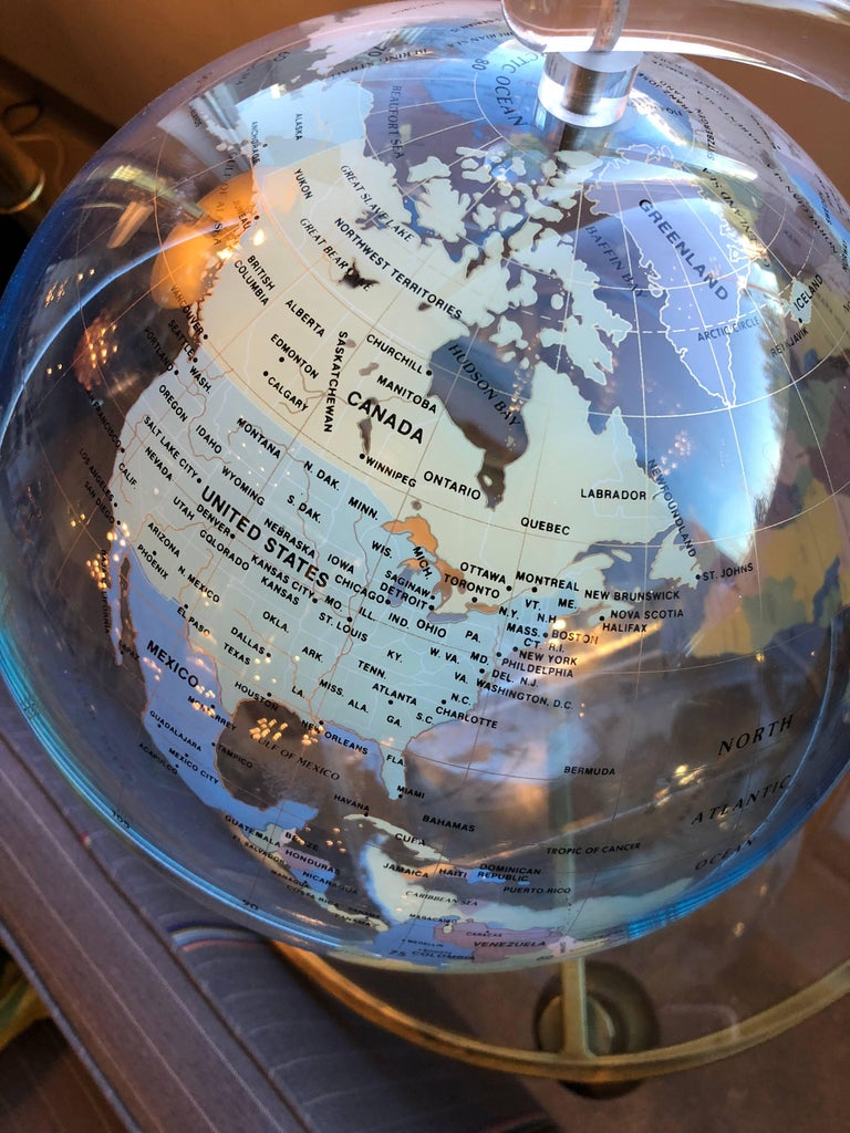 Mid-Century Modern Trippensee Planetarium Acrylic Spectrum Globe on ...