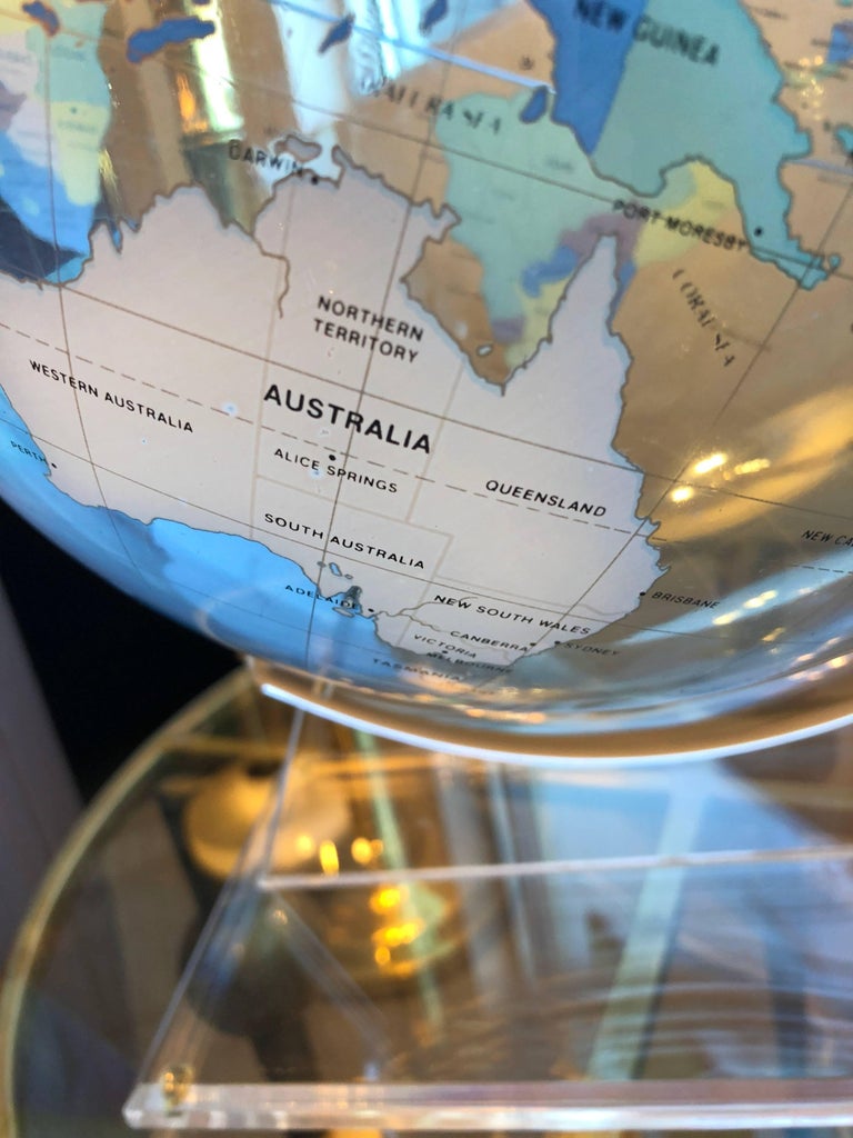 Mid-Century Modern Trippensee Planetarium Acrylic Spectrum Globe on ...