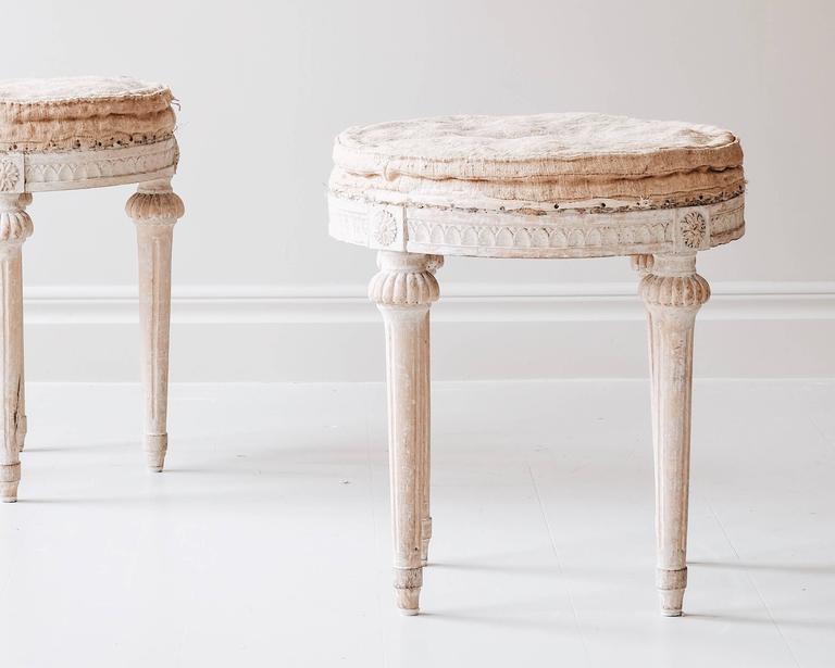 18th Century Gustavian Stools For Sale at 1stDibs