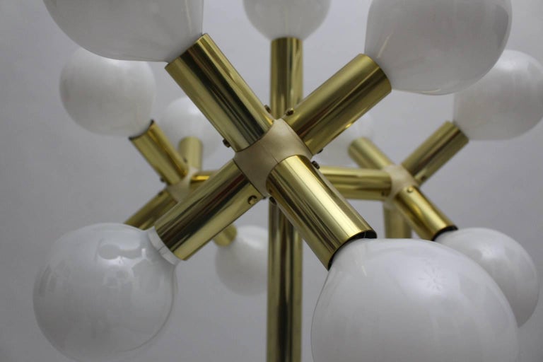 Brass Atomic Floor Lamp by Trix and Robert Haussmann, 1960s ...