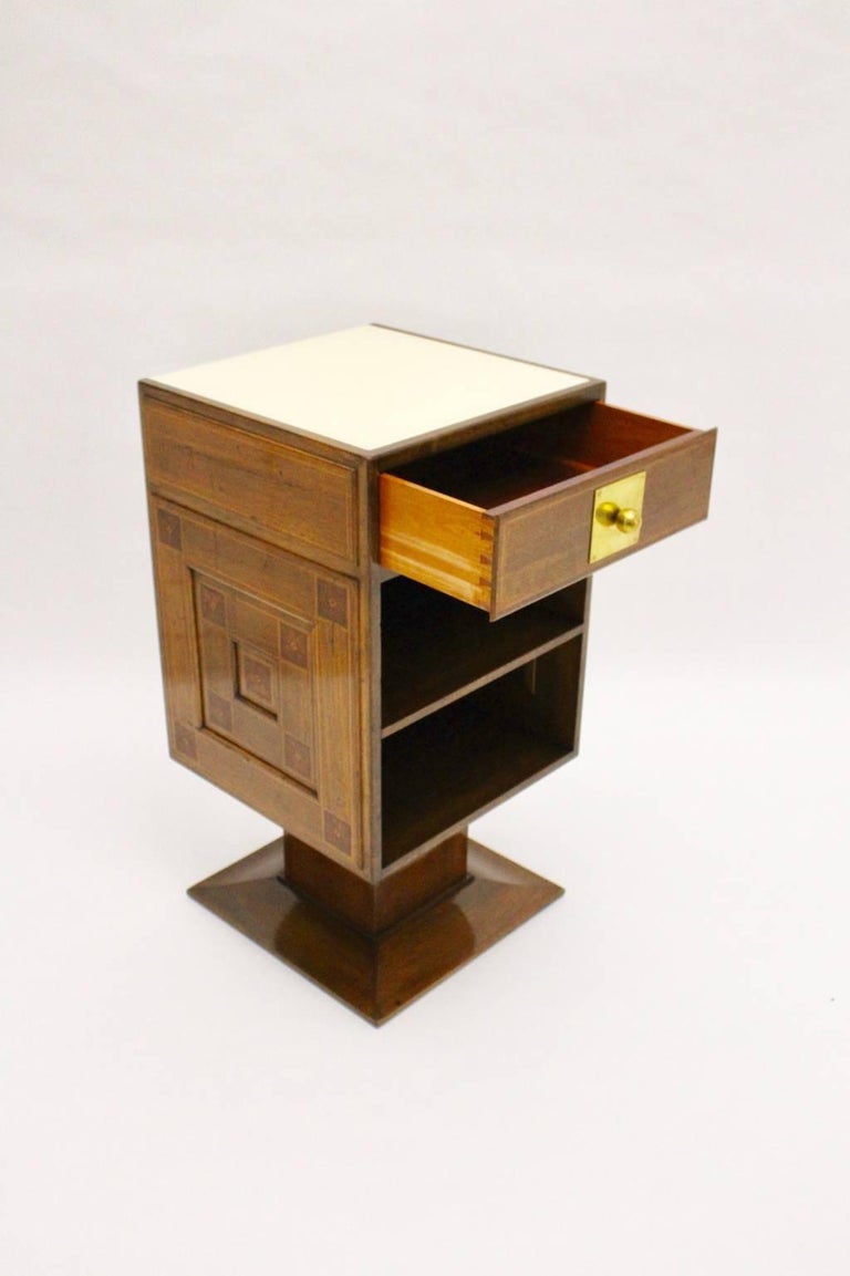 Vienna Secession Jugendstil Wood Brass Side Table Robert Oerley Vienna ...