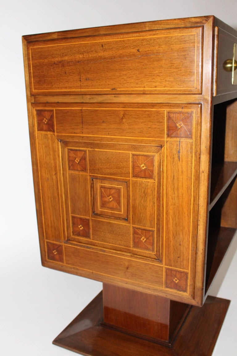 Vienna Secession Jugendstil Wood Brass Side Table Robert Oerley Vienna ...