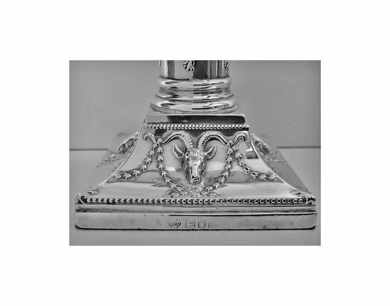Antique Sterling Silver Candlesticks, London, 1903, William Hutton at ...