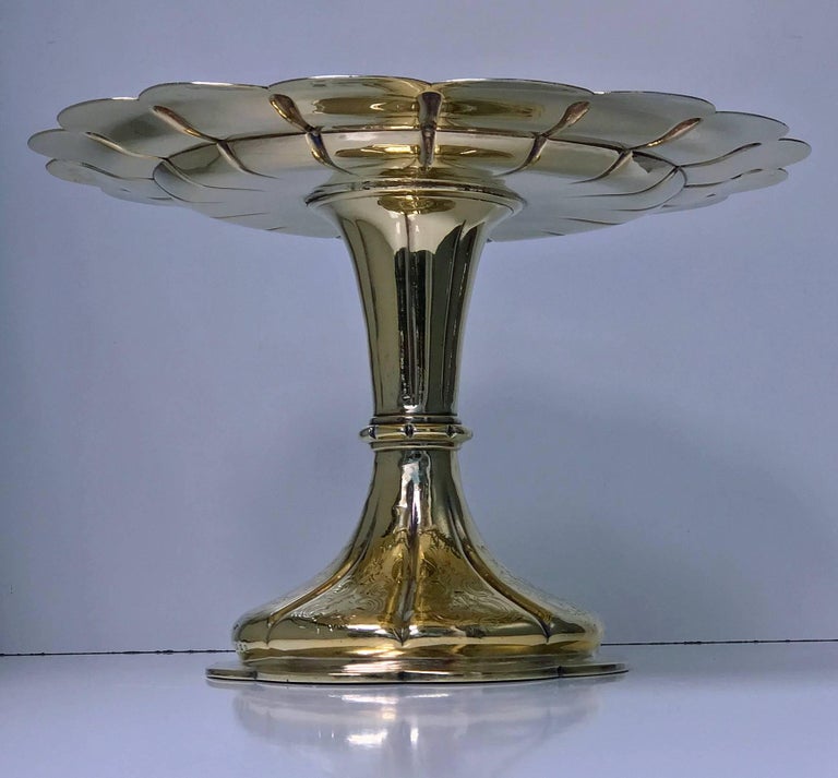 Elkington and Co Gilt Silver Plate Large Tazza, 1891 at 1stDibs