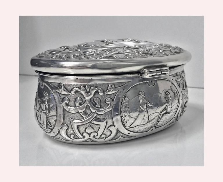 Large Hanau Silver box, circa 1900 at 1stDibs