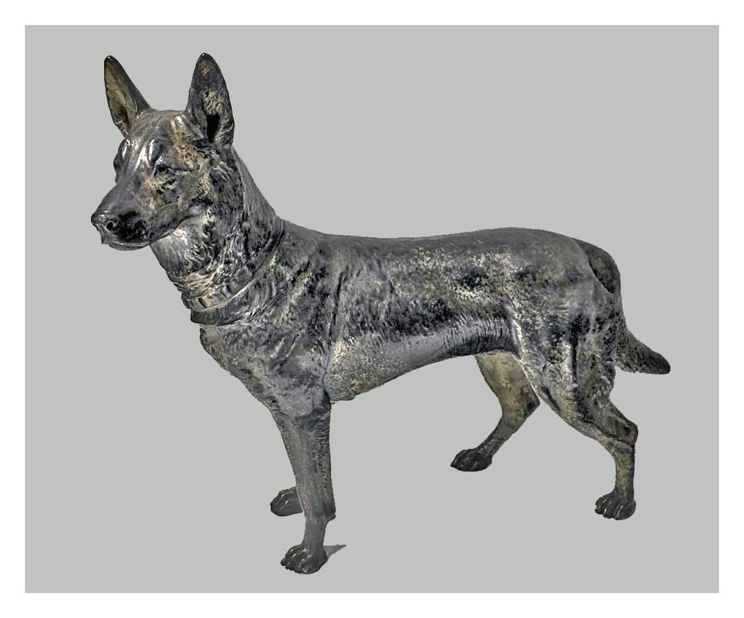 Wmf Silver Plate Alsatian German Shepherd Dog, Germany, circa 1900 at ...