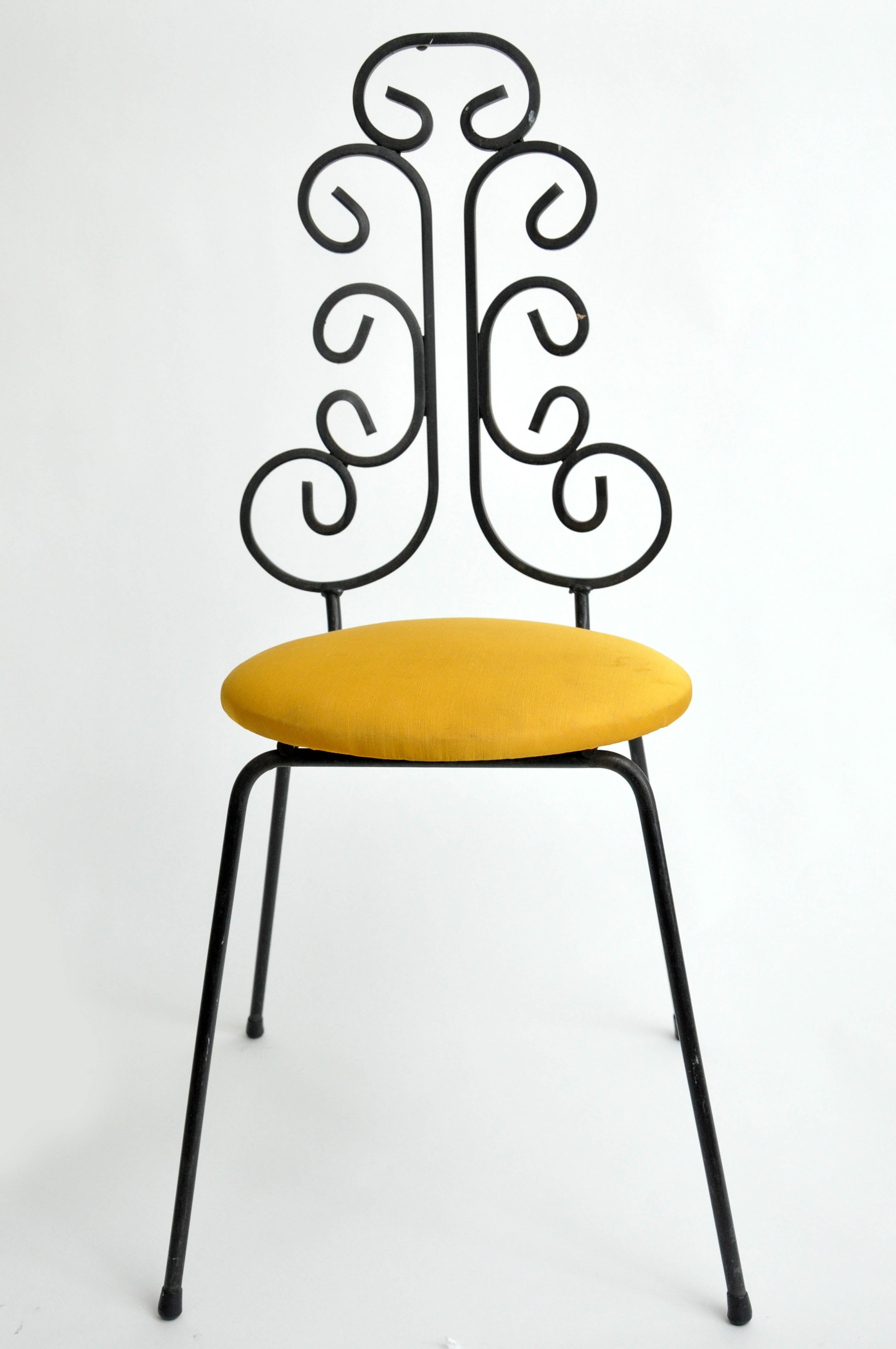 Pair of 1940s French Scrolled René Prou Chairs For Sale at 1stDibs