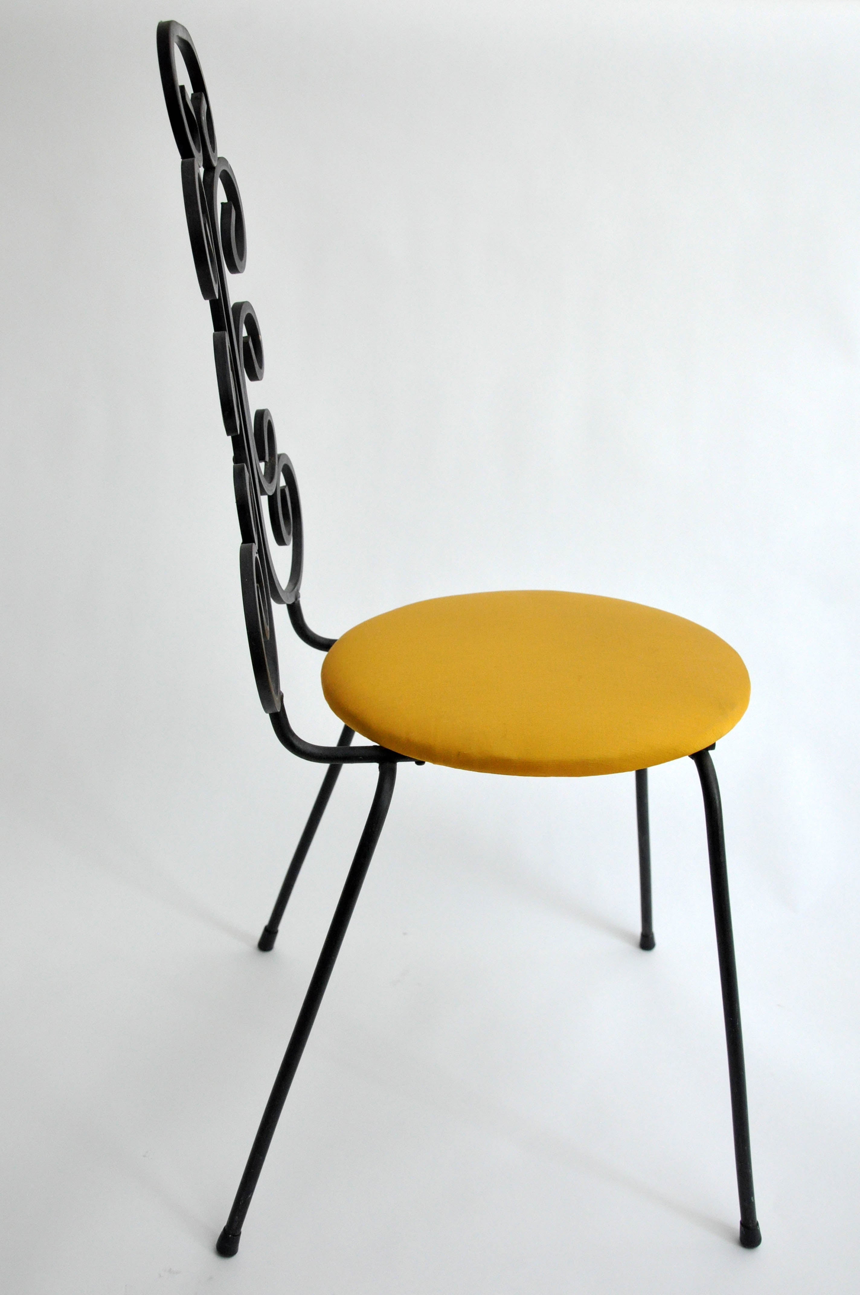 Pair of 1940s French Scrolled René Prou Chairs For Sale at 1stDibs