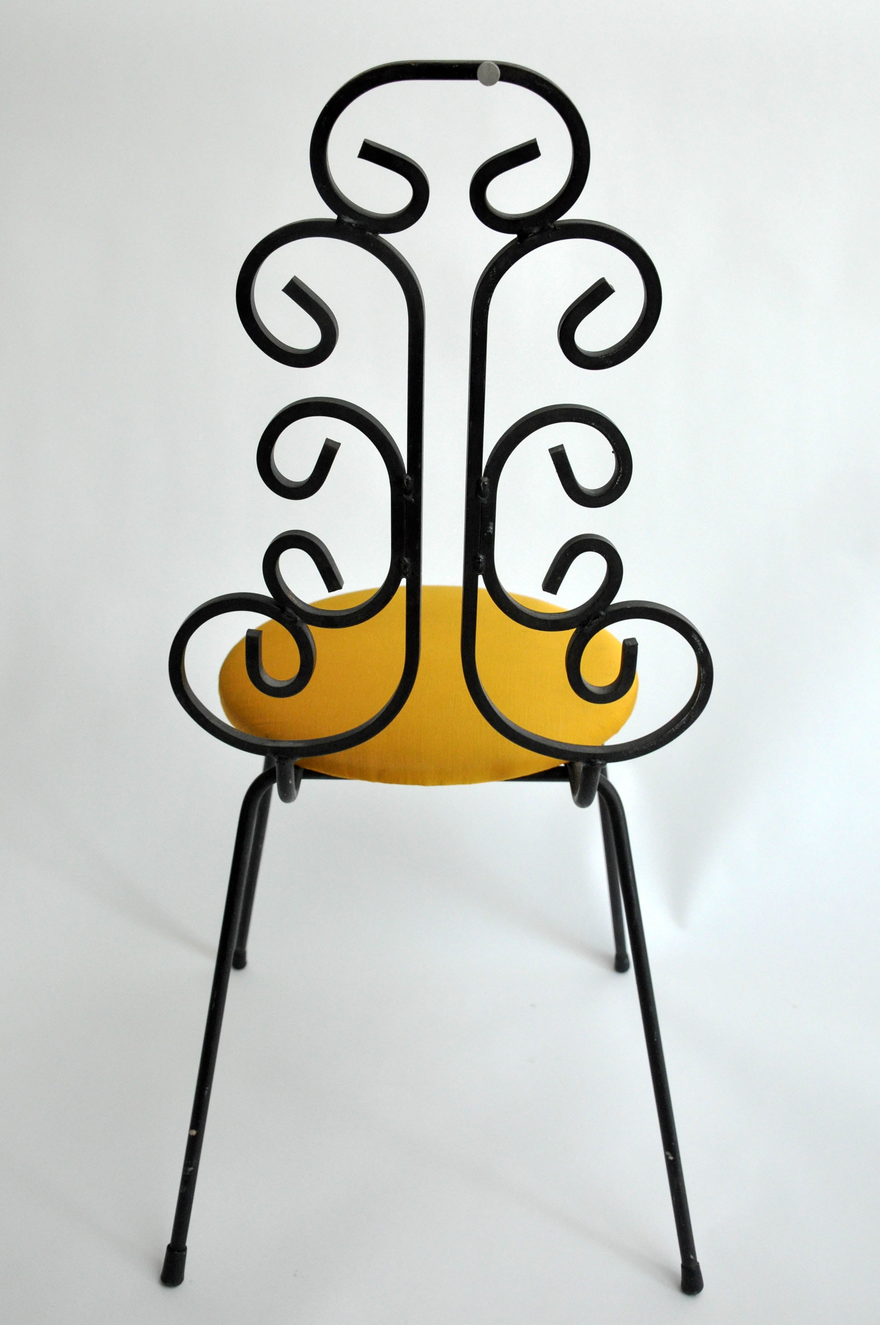 Pair of 1940s French Scrolled René Prou Chairs For Sale at 1stDibs