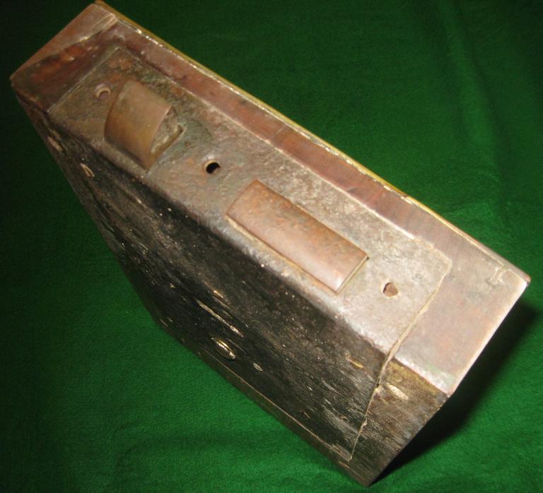 18th century Georgian Decorative Mahogany and Brass Door Lock in Heart ...