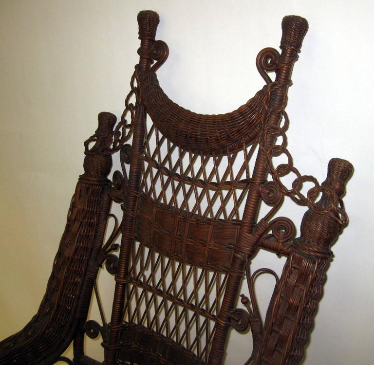 19th Century Natural Wicker Platform Rocker at 1stDibs | heywood ...