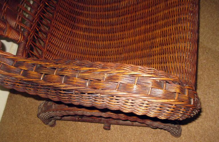 19th Century Natural Wicker Platform Rocker at 1stDibs | heywood ...