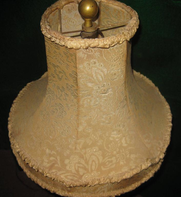 Moser Bohemian Cobalt Blue Art Glass Lamp with Pink Roses at 1stDibs