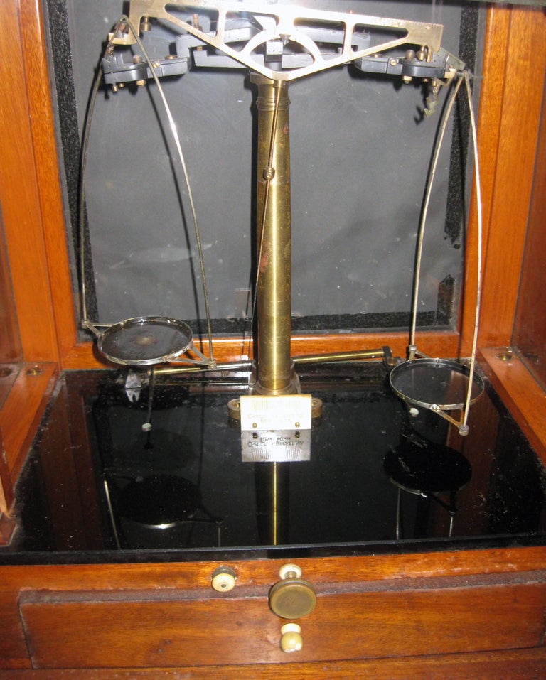 Vintage Mahogany Apothecary Balance Scale by Christian Becker, New York ...