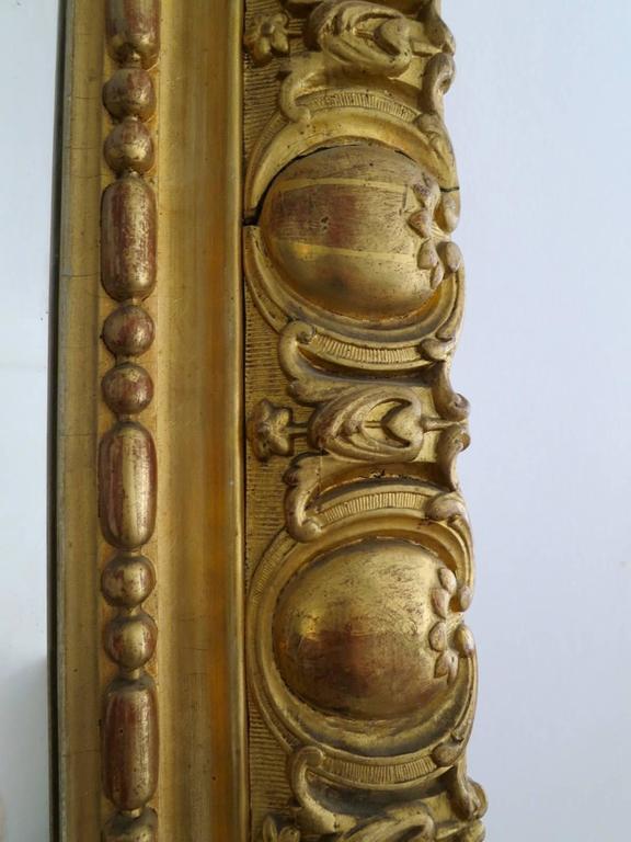Very Large Antique French Gold Gilt Mirror at 1stDibs