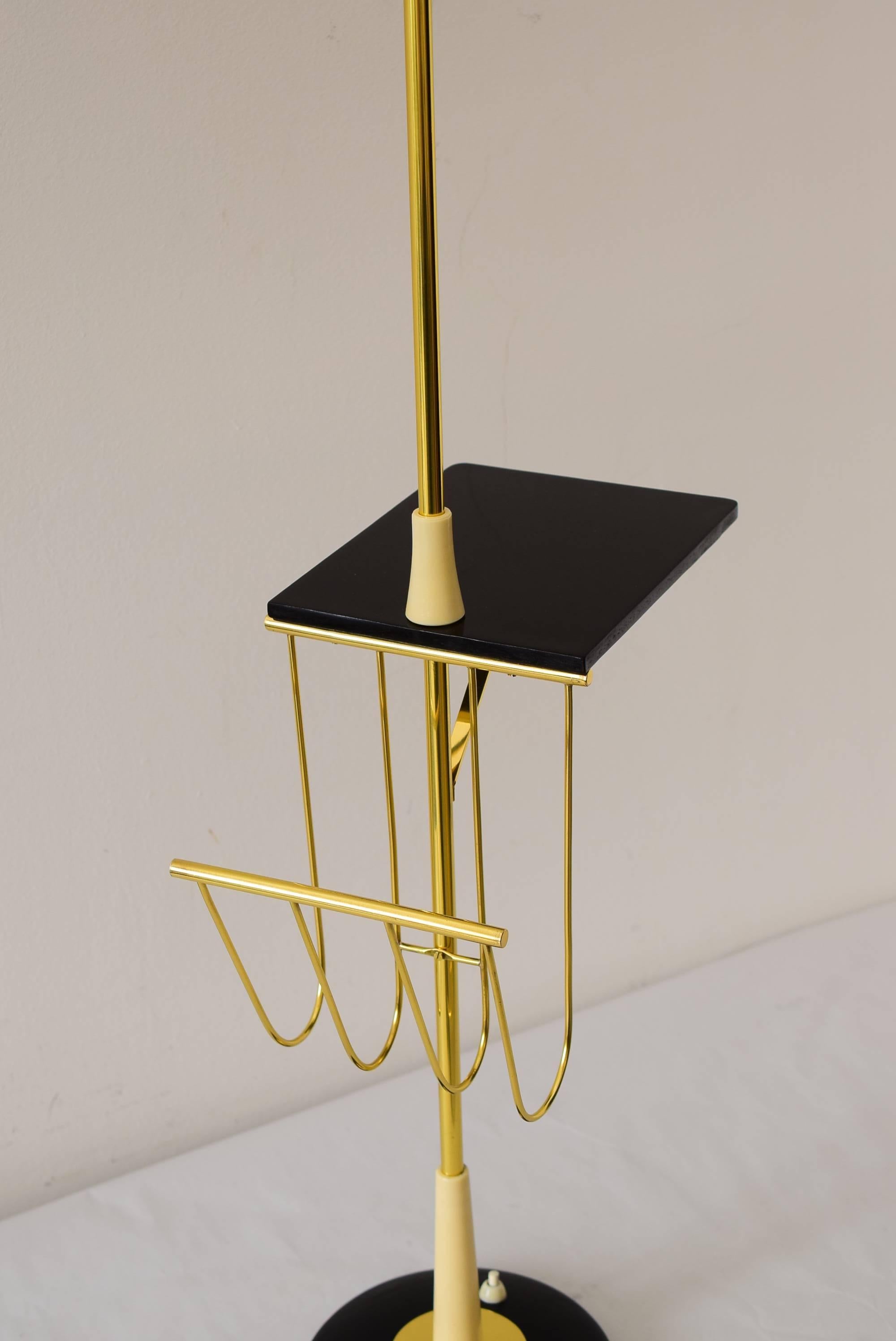 Floor Lamp with Table and Magazine Rack, circa 1950 at 1stDibs | floor ...