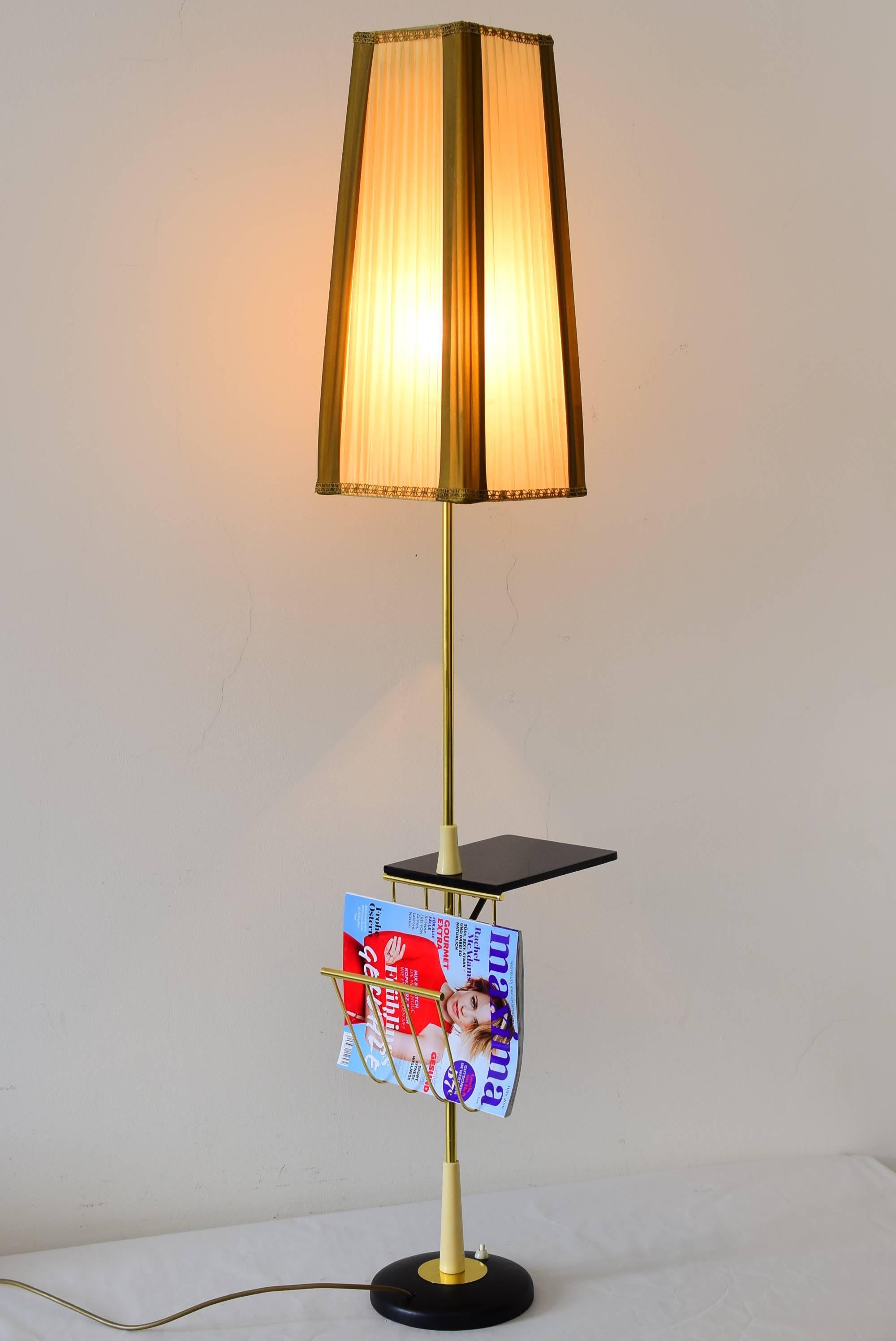 Floor Lamp with Table and Magazine Rack, circa 1950 at 1stDibs | floor ...