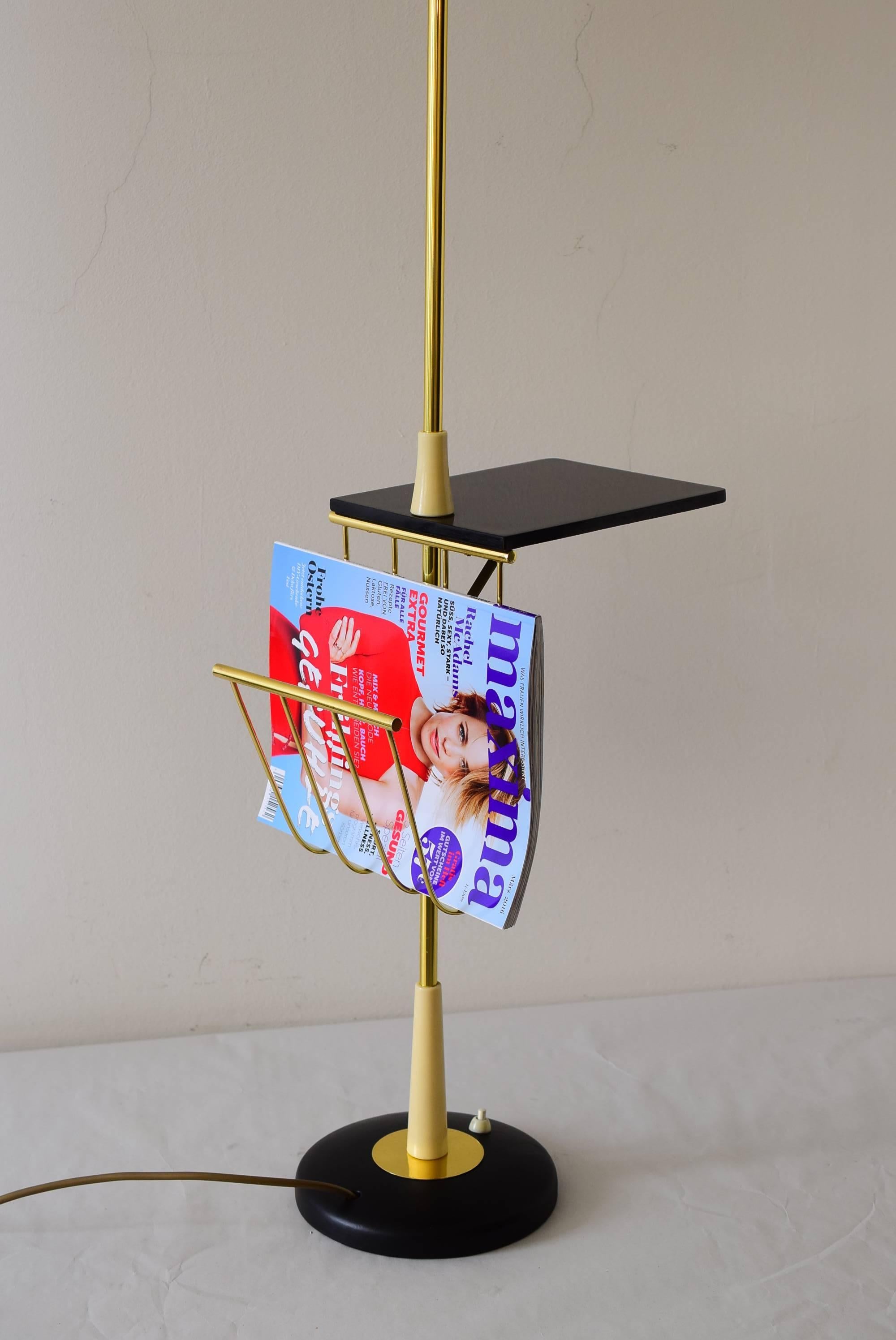 Floor Lamp with Table and Magazine Rack, circa 1950 at 1stDibs | floor ...