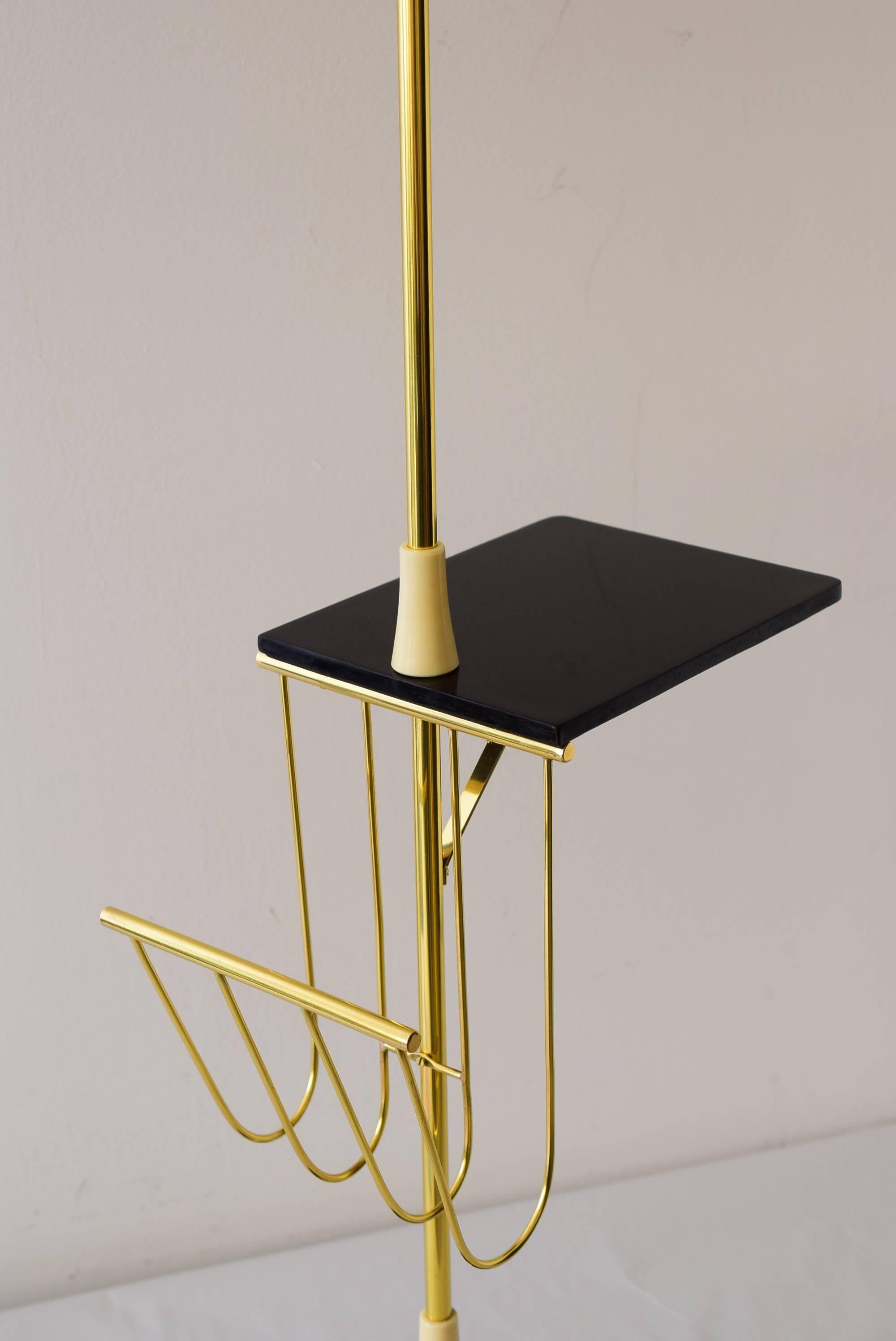 Floor Lamp with Table and Magazine Rack, circa 1950 at 1stDibs | floor ...