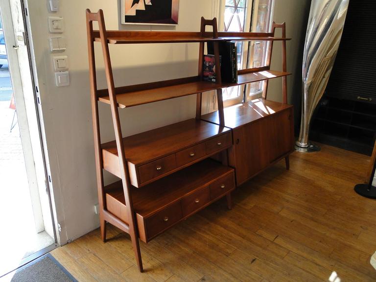 Teak Book Shelf Bookcase Designed by Arne Vodder for Vamo at 1stDibs