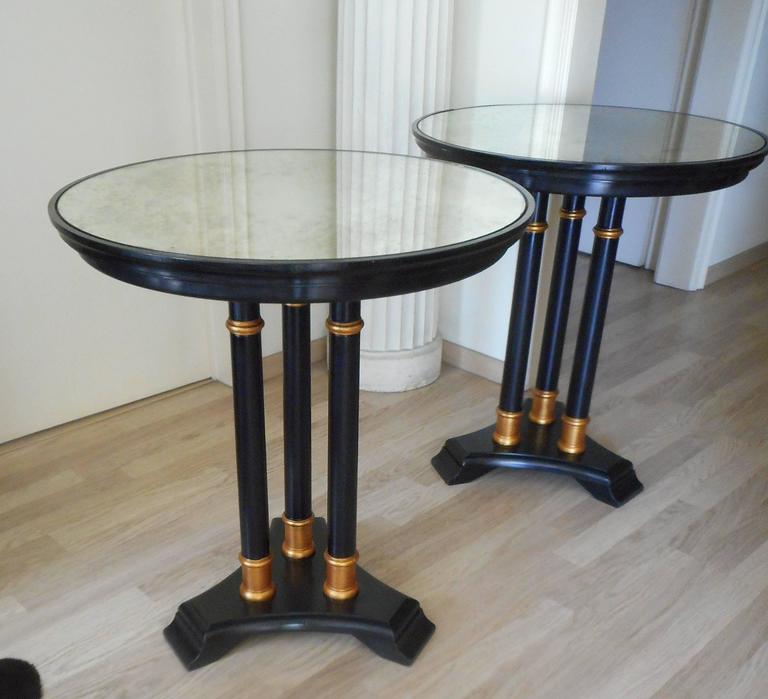 Pair of Neoclassical Tripod Side Table For Sale at 1stDibs