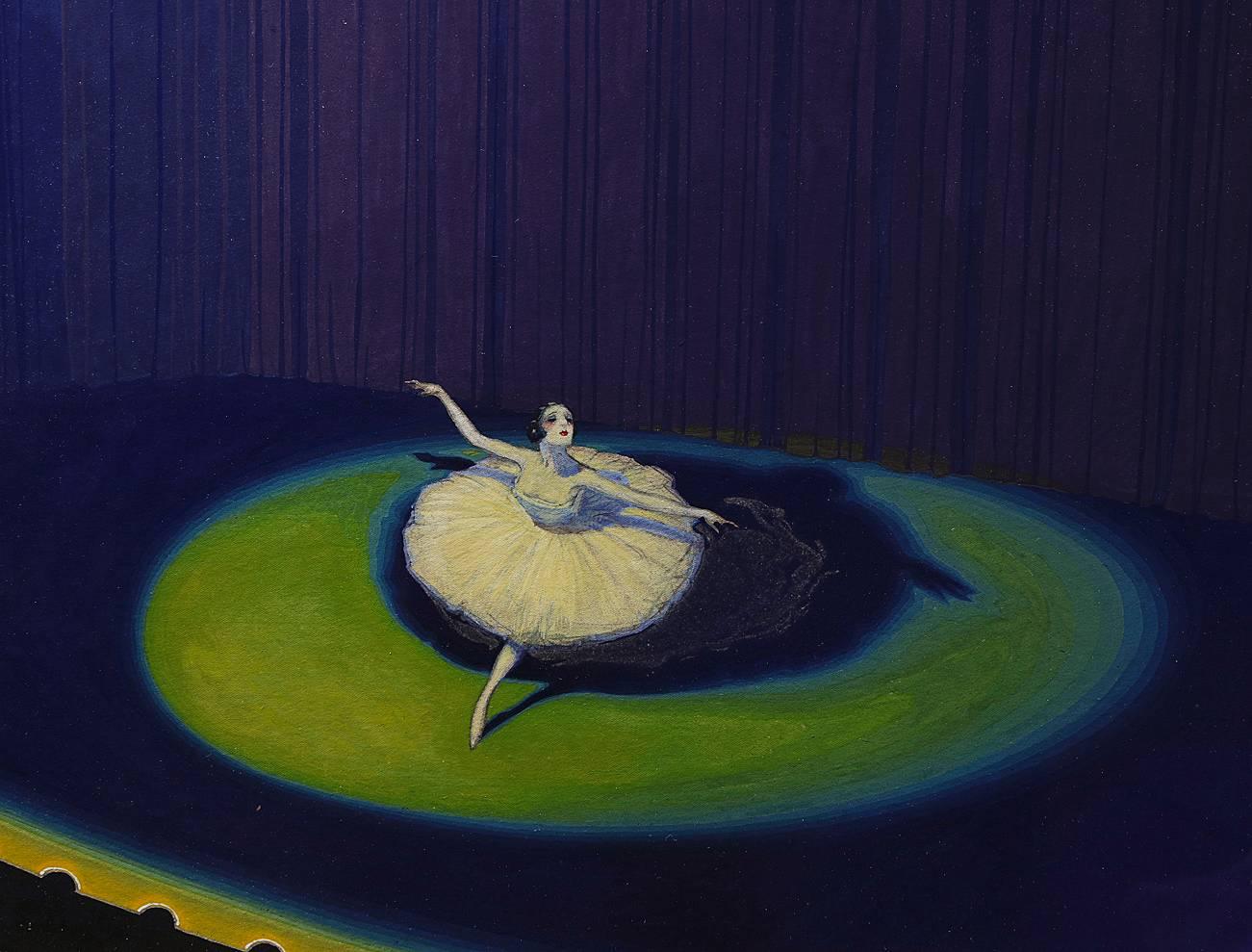 "Ballerina in the Footlights, " Gouache by William Bolin at 1stDibs ...