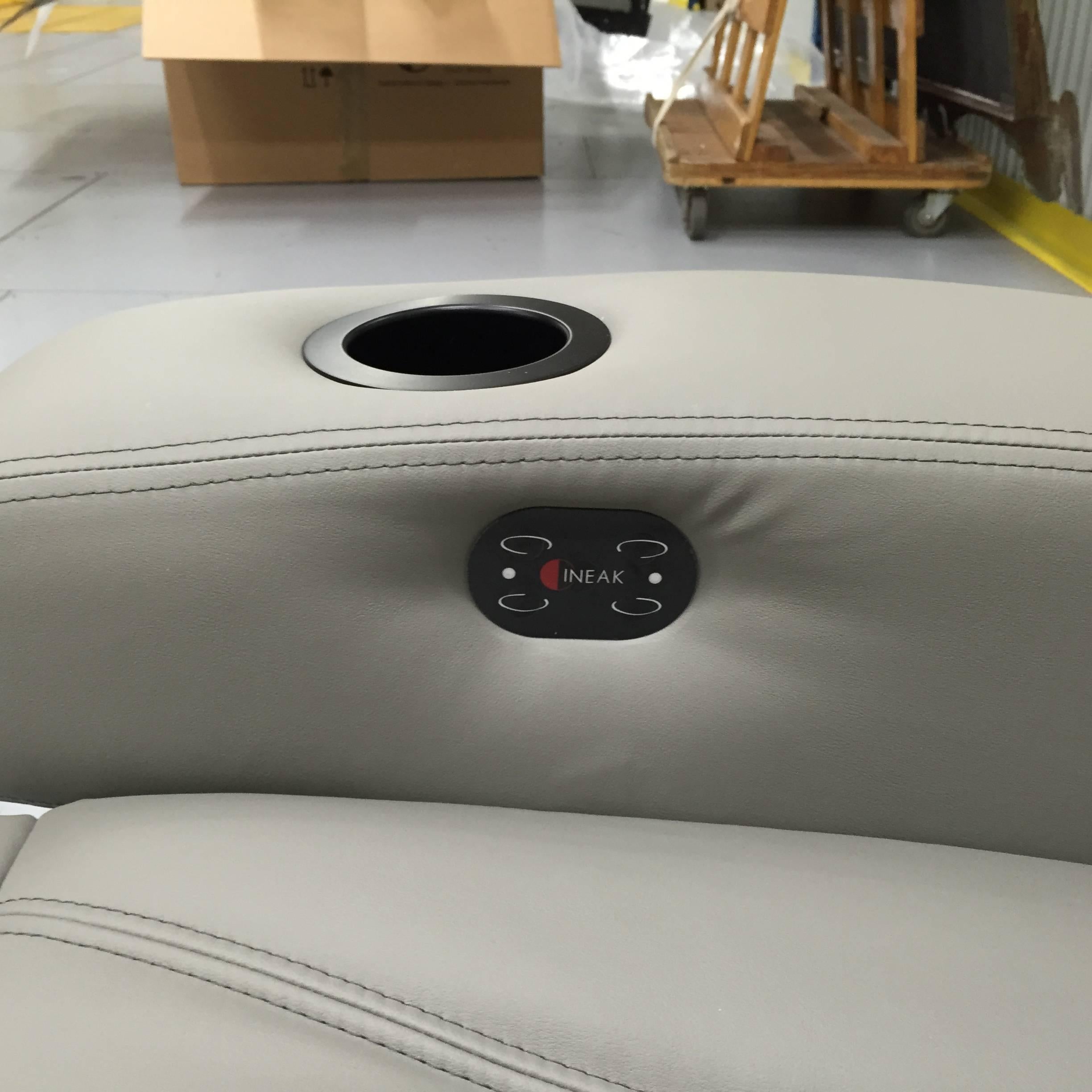 Set of Six Cineak Leather Media Chairs For Sale at 1stDibs | cineak ...