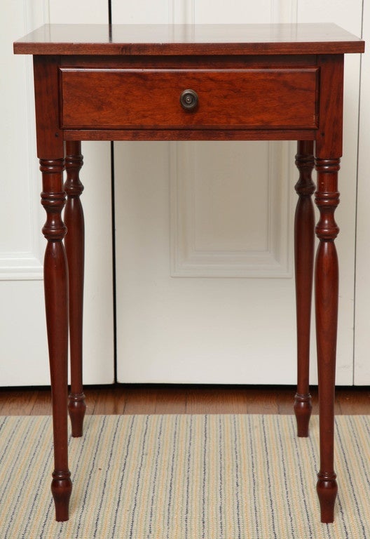 Sheraton Style Cherry Side Tables at 1stDibs