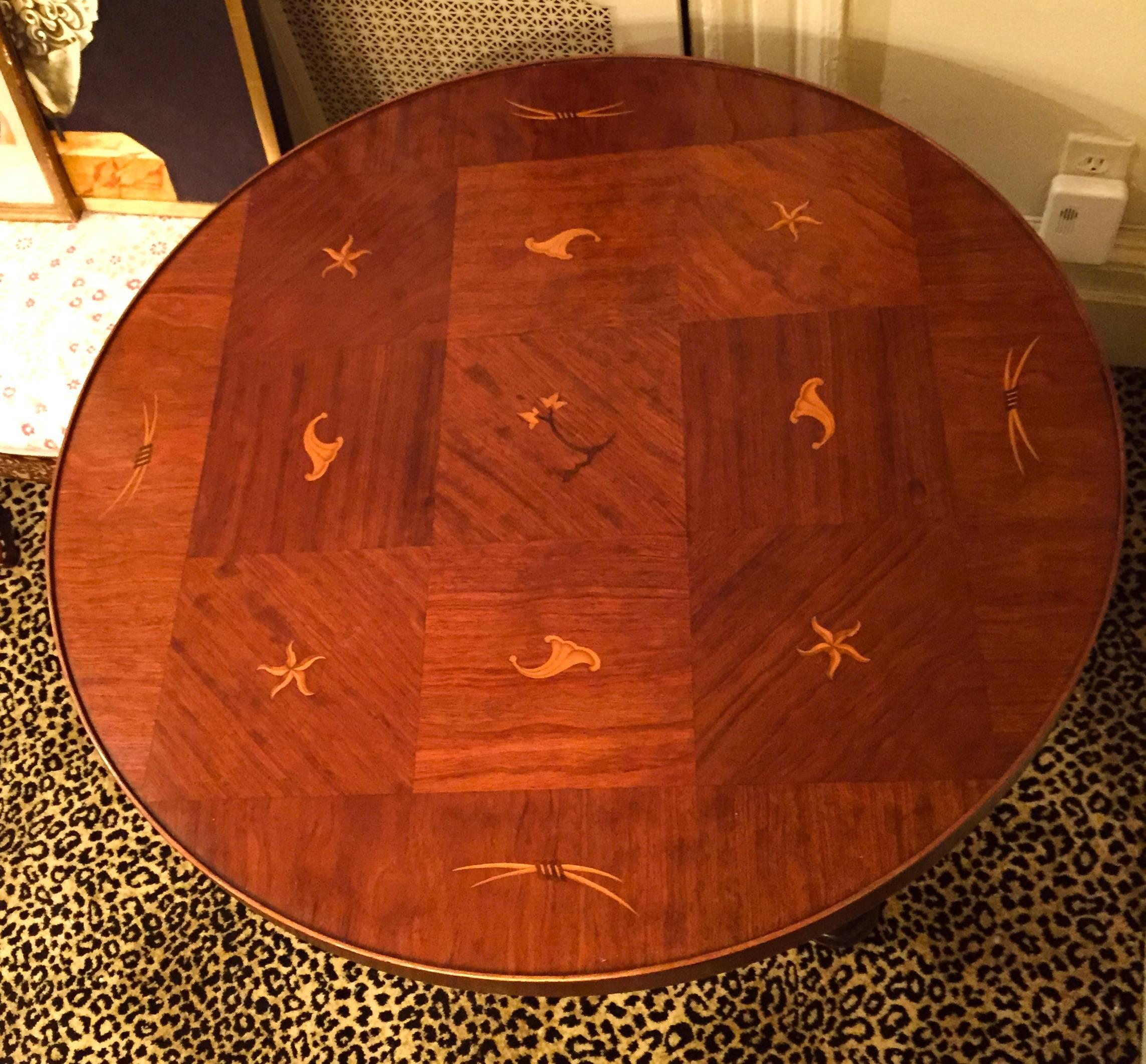 Swedish Grace Inlaid Center Table For Sale at 1stDibs