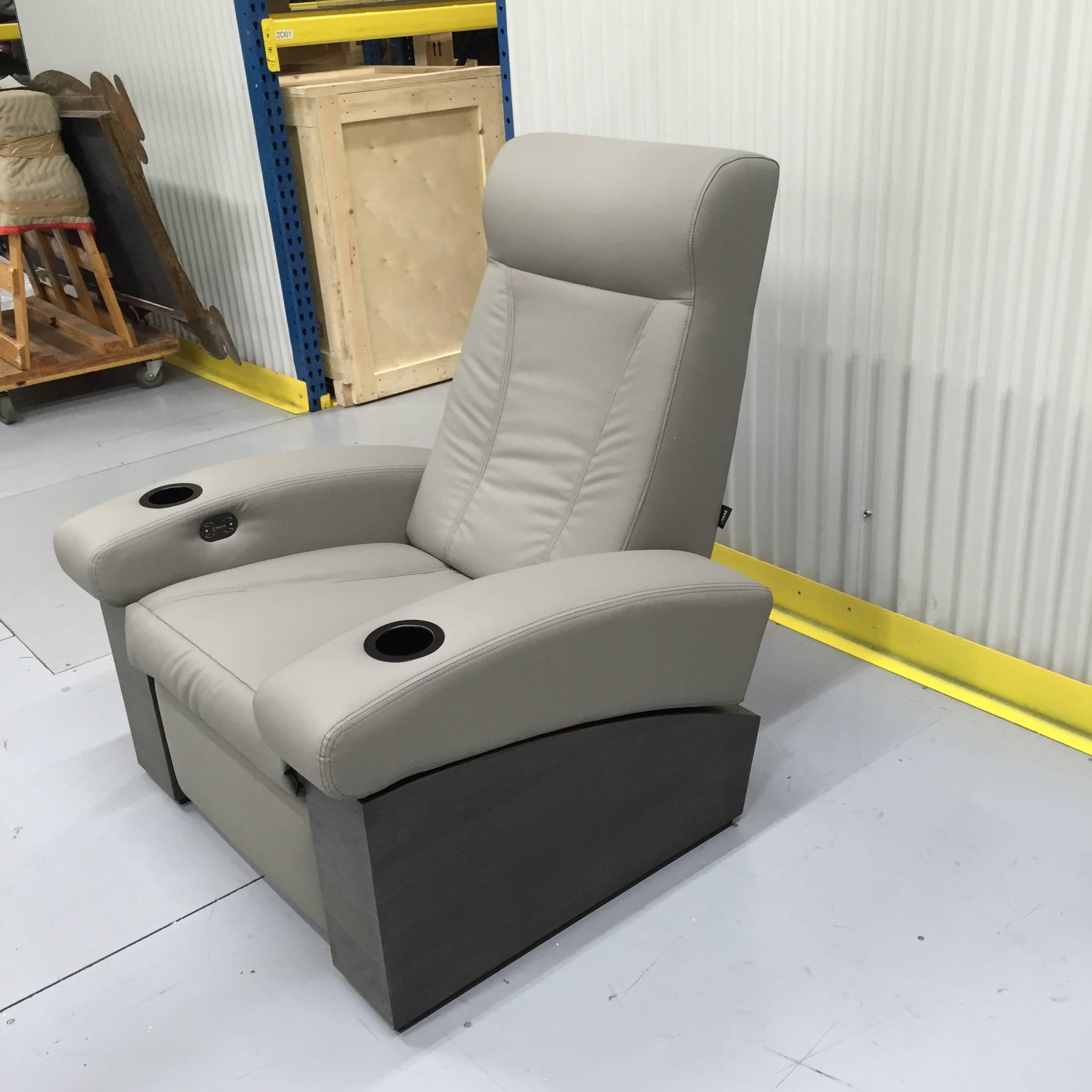 Set of Six Cineak Leather Media Chairs For Sale at 1stDibs | cineak ...
