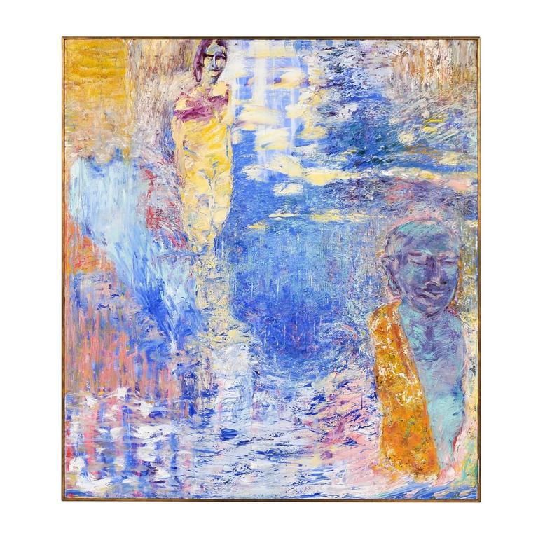 Elizabeth Cain, "Bathing with Buddha", Oil on Canvas, 1985 For Sale at ...