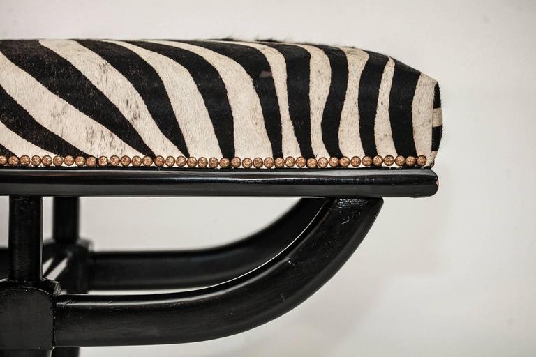 Mid-Century Italian Zebra Bench at 1stDibs | zebra bench seat