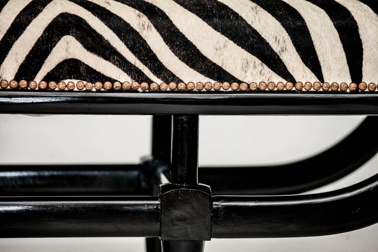 Mid-Century Italian Zebra Bench at 1stDibs | zebra bench seat
