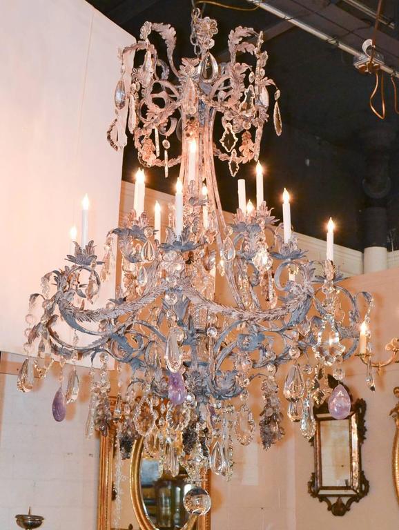 Impressive Custom Rock Crystal Chandelier For Sale at 1stDibs
