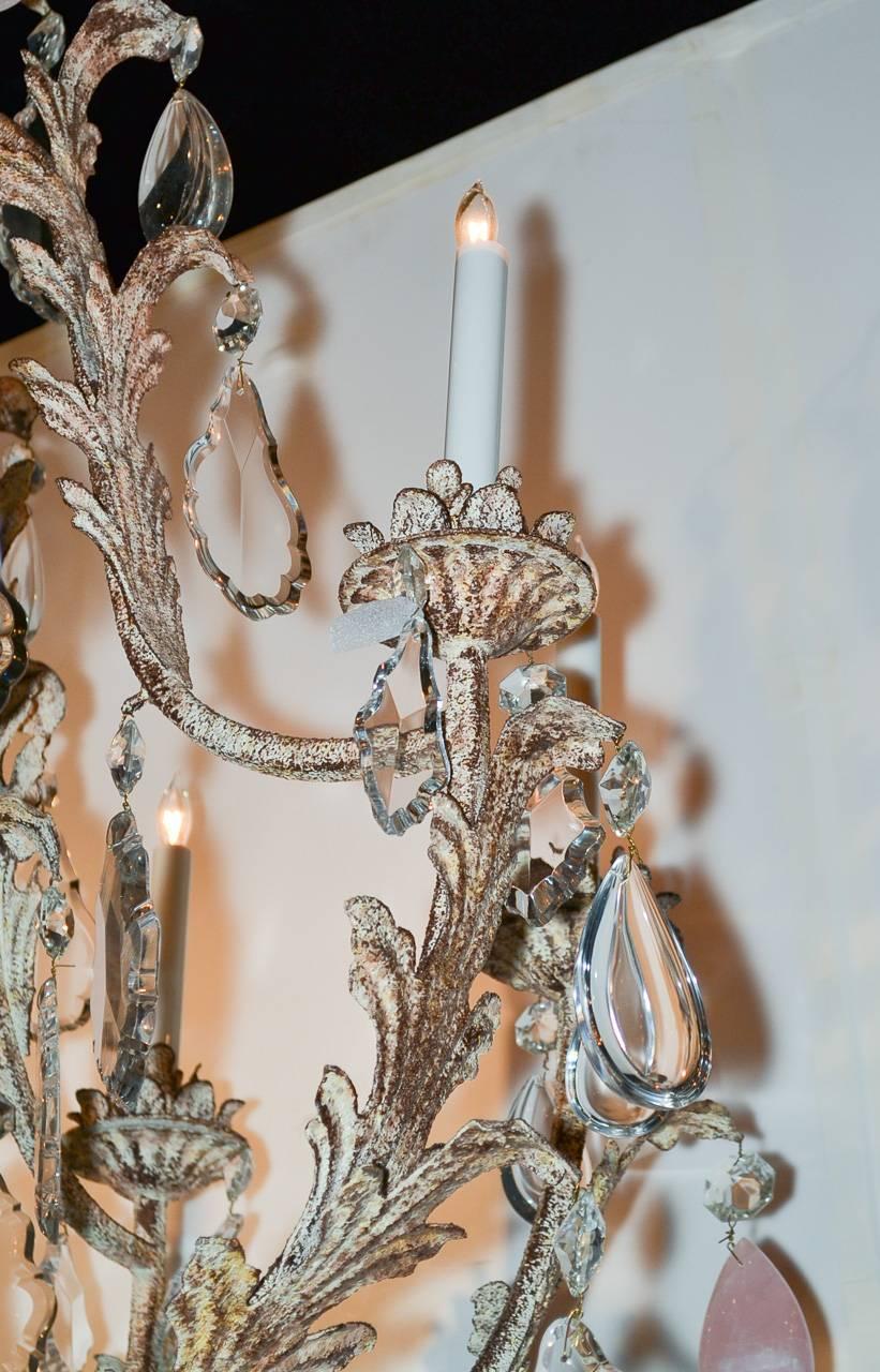 Custom-Made Crystal and Rose Quartz Chandelier For Sale at 1stDibs ...
