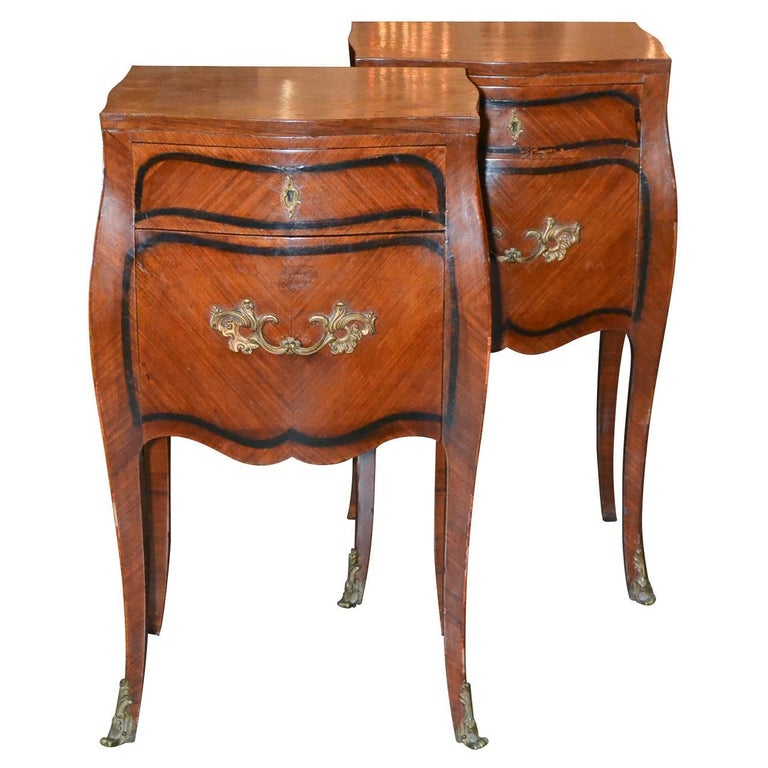 Pair of Italian Inlaid Side Tables by Ducrot at 1stDibs