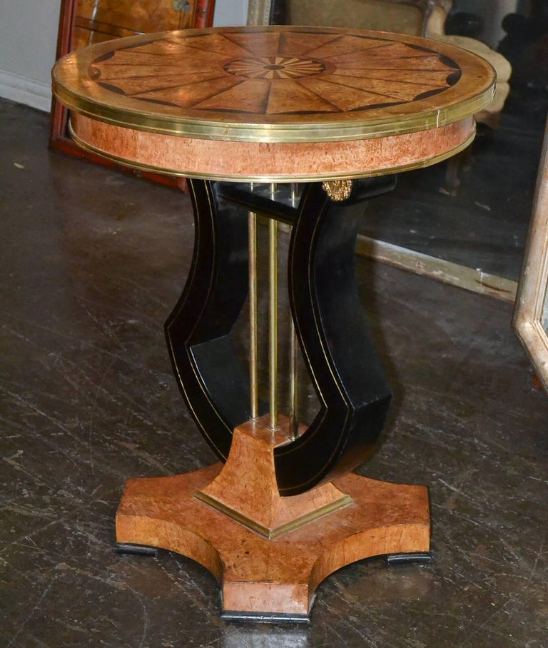 Superb 19th Century Russian Lyre Base Table For Sale at 1stDibs