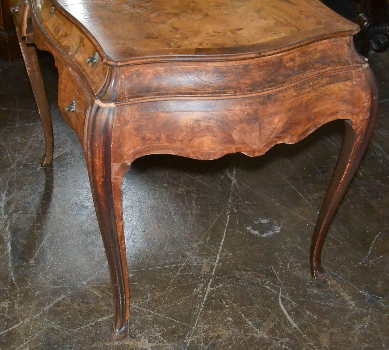 Italian Faded Olivewood Writing Desk at 1stDibs | italian writing desk