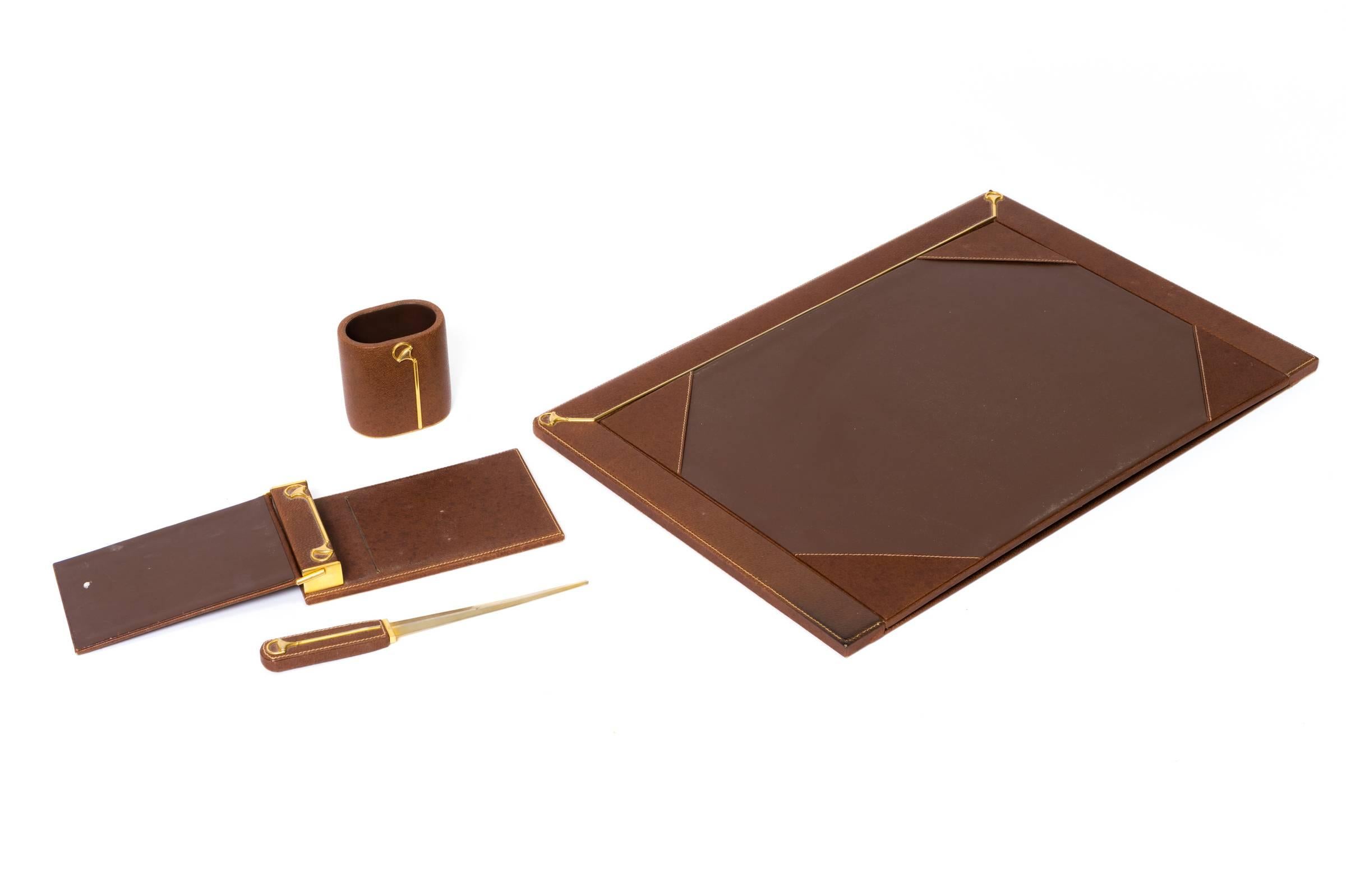 Gucci Leather Desk Set at 1stDibs