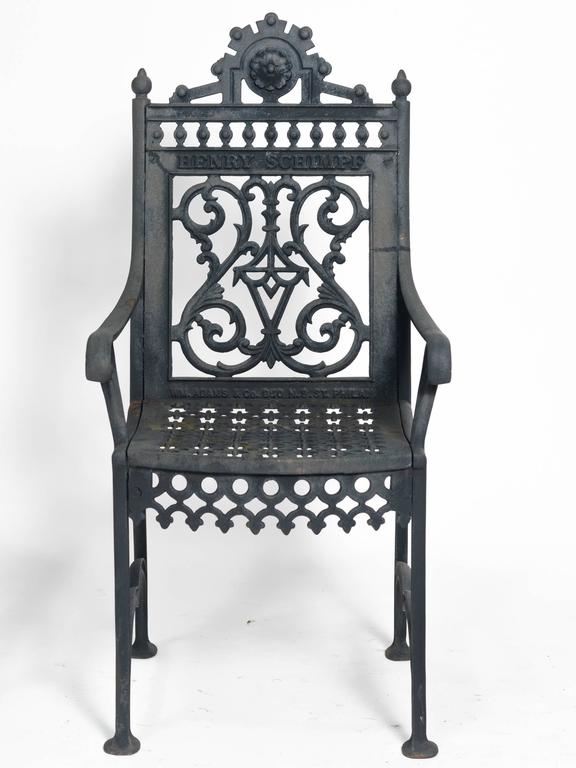19th Century Pair of Iron Cemetery Chairs at 1stDibs